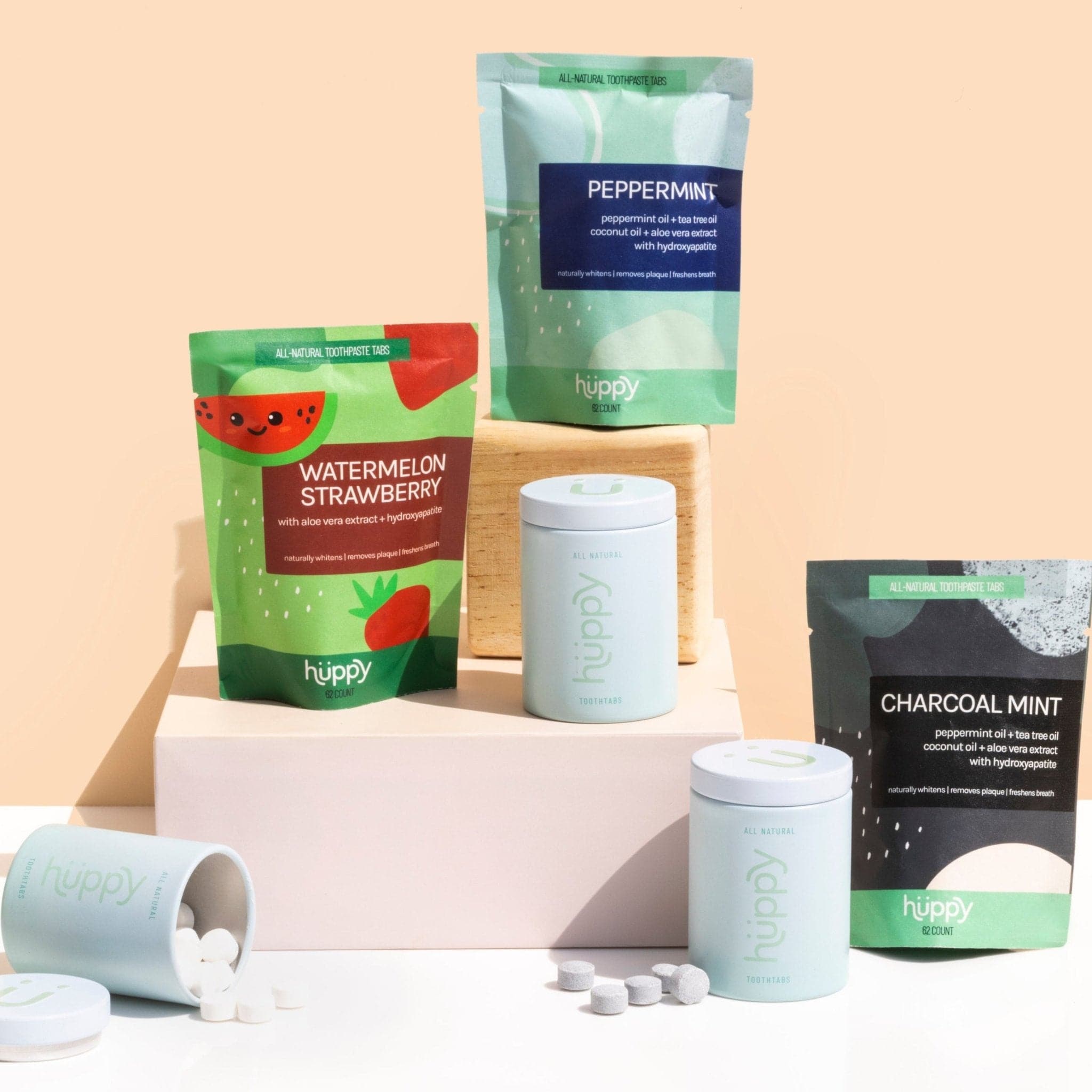 Charcoal Mint Toothpaste Tablets | Hüppy - Beauty Heroes