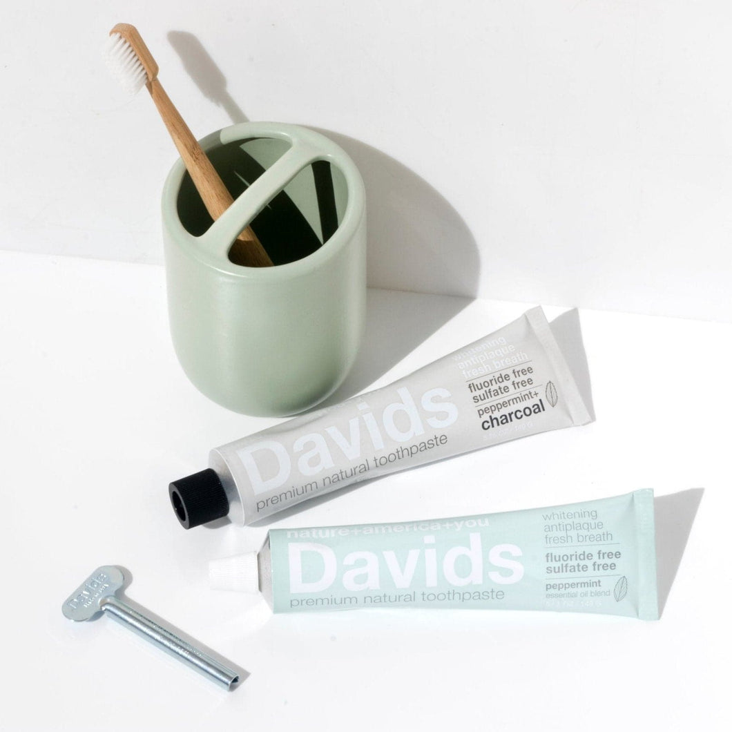 Davids Peppermint & Charcoal Toothpaste | Eco-Friendly Toothpaste