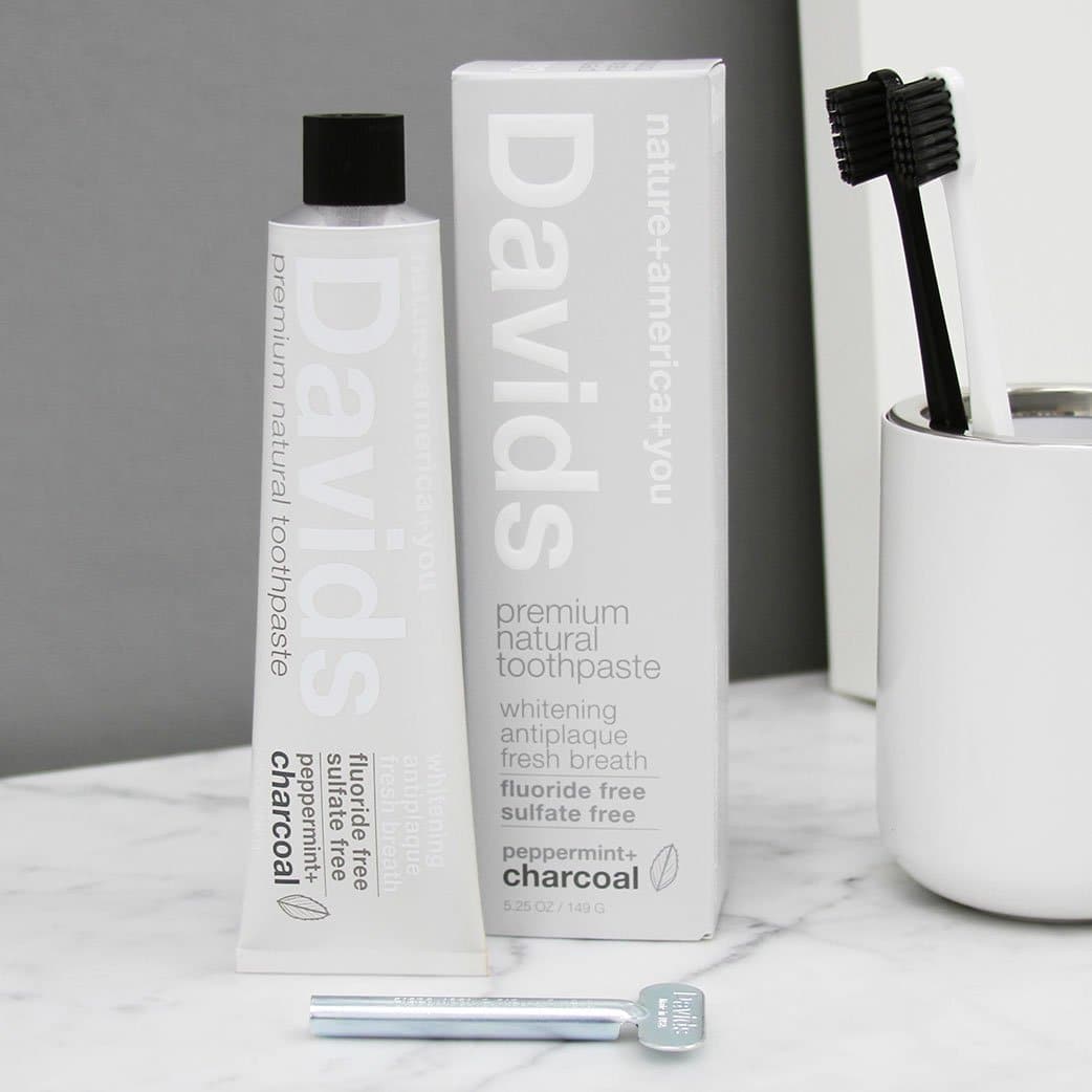 Davids Peppermint & Charcoal Toothpaste | Eco-Friendly Toothpaste